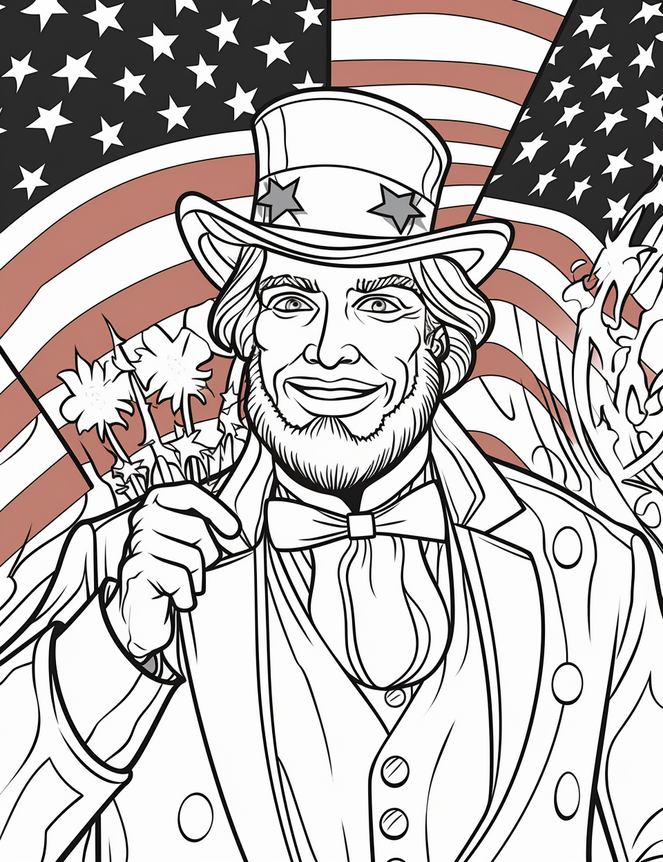 Color Craftables | Coloring Pages | Holiday - 4th of July - Uncle Sam