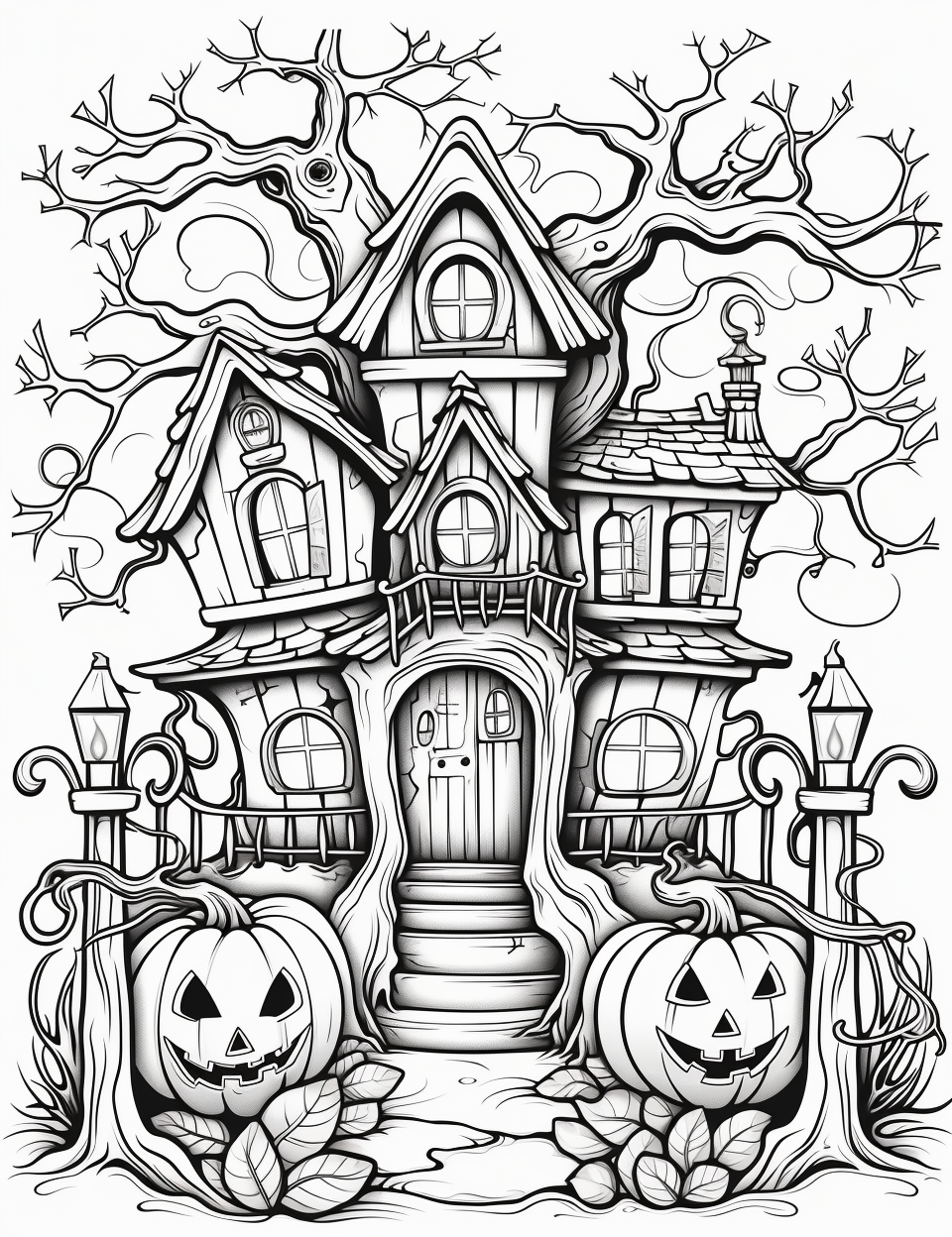 Color Craftables | Coloring Pages | Holiday - Halloween - Haunted House