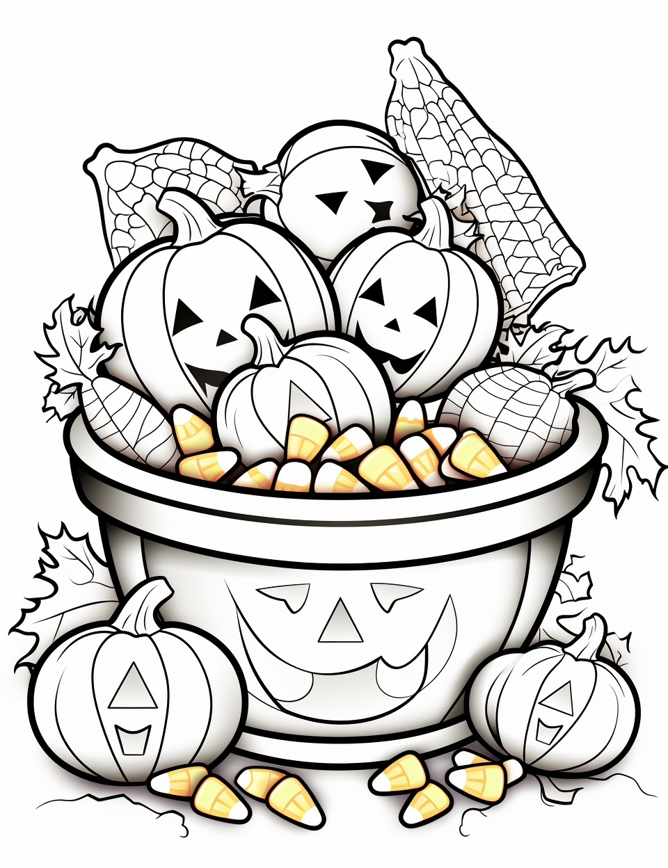Color Craftables | Coloring Pages | Holiday - Halloween - Candy Corn
