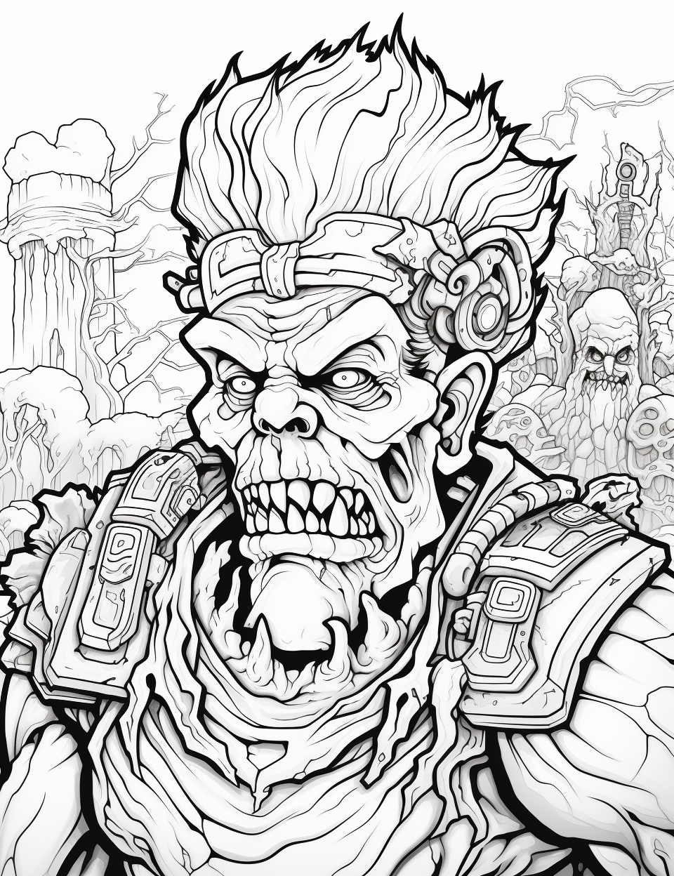 Color Craftables | Coloring Pages | Holiday - Halloween - Zombies