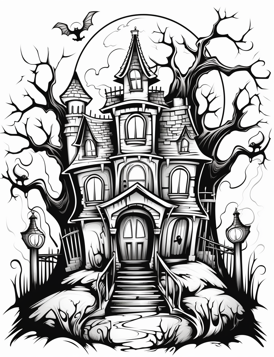 Color Craftables | Coloring Pages | Holiday - Halloween - Full Moon