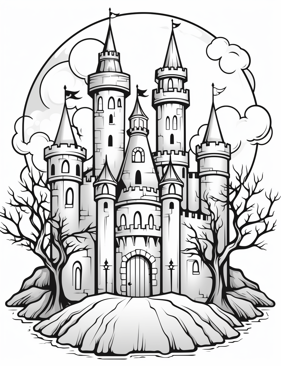 Color Craftables | Coloring Pages | Holiday - Halloween - Full Moon