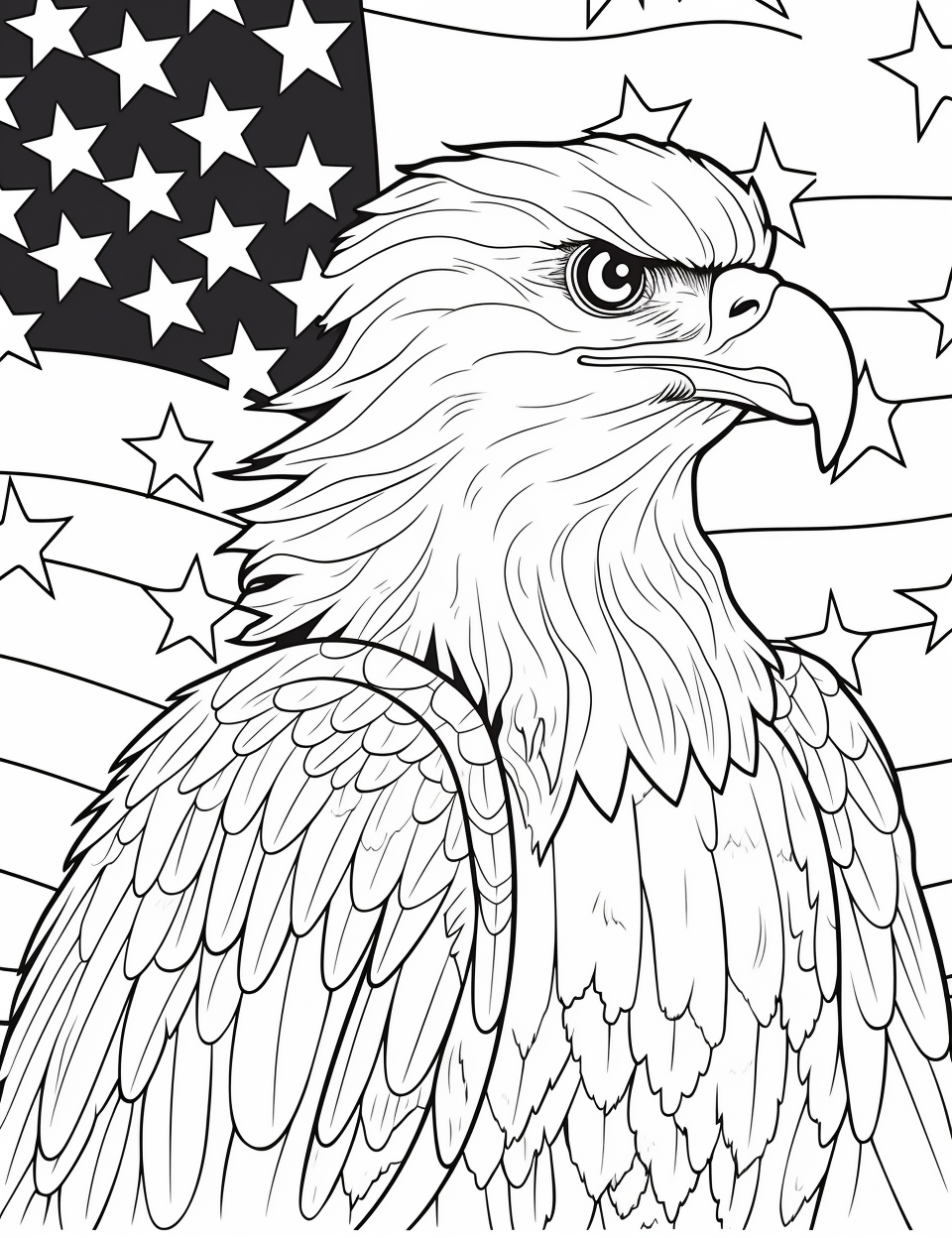 Color Craftables | Coloring Pages | Holiday - 4th of July - Bald Eagle