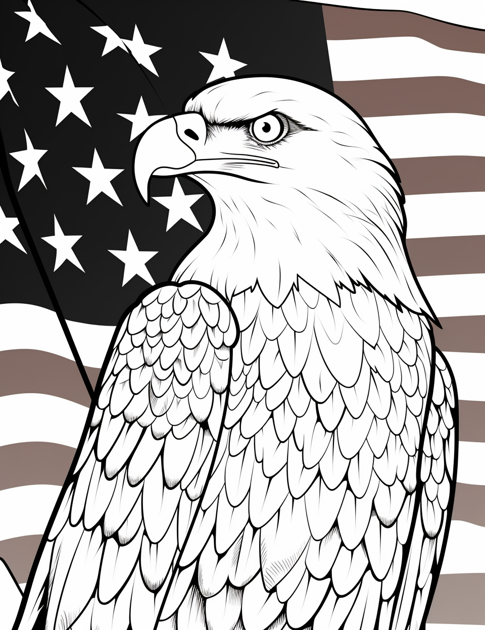 Color Craftables | Coloring Pages | Holiday - 4th of July - Bald Eagle