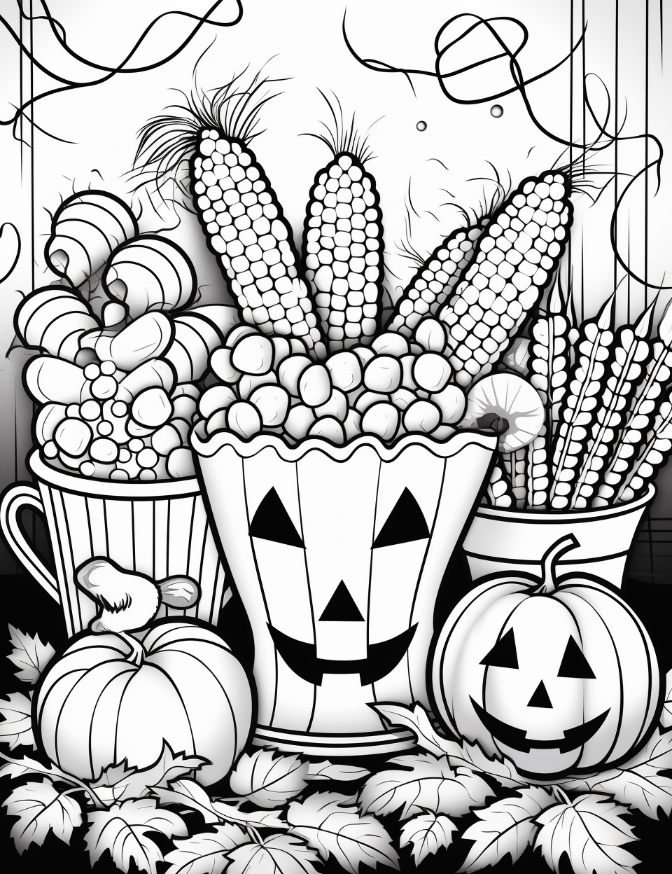 Color Craftables | Coloring Pages | Holiday - Halloween - Candy Corn