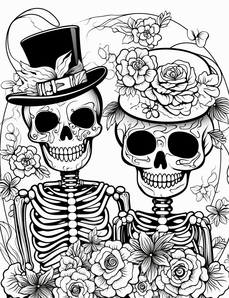Color Craftables | Coloring Pages | Holiday - Halloween - Skeletons