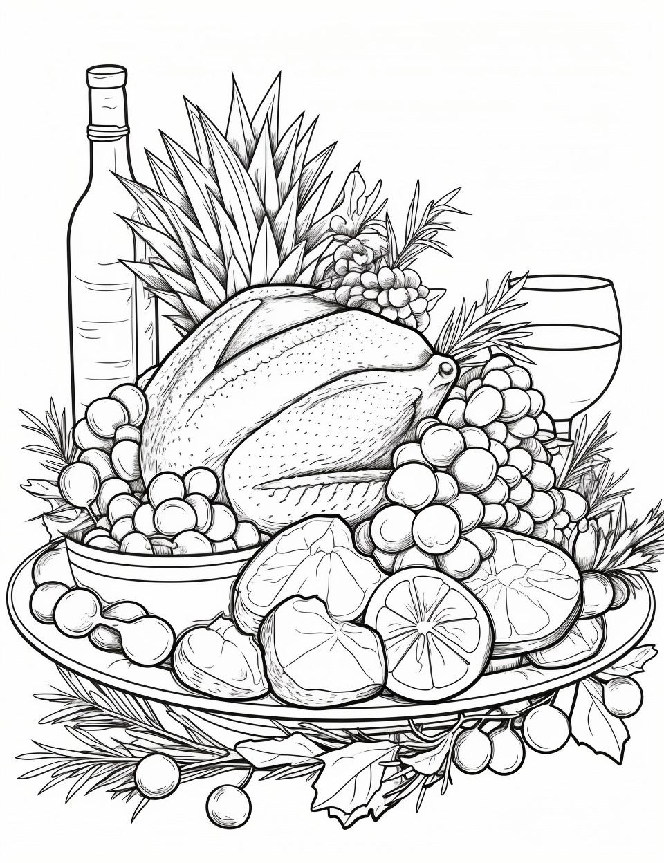 Color Craftables | Coloring Pages | Holiday - Thanksgiving - Family Dinner