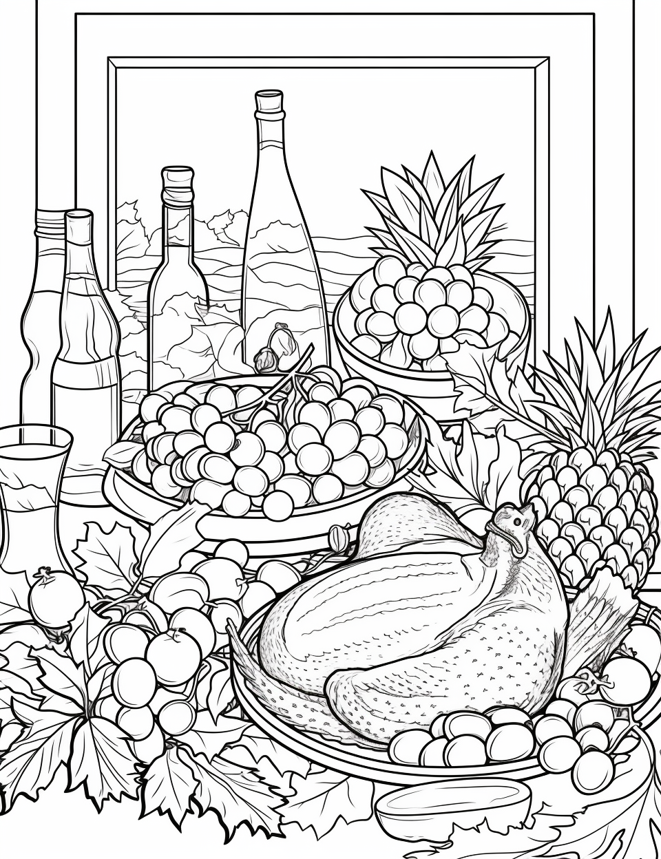 Color Craftables | Coloring Pages | Holiday - Thanksgiving - Family Dinner