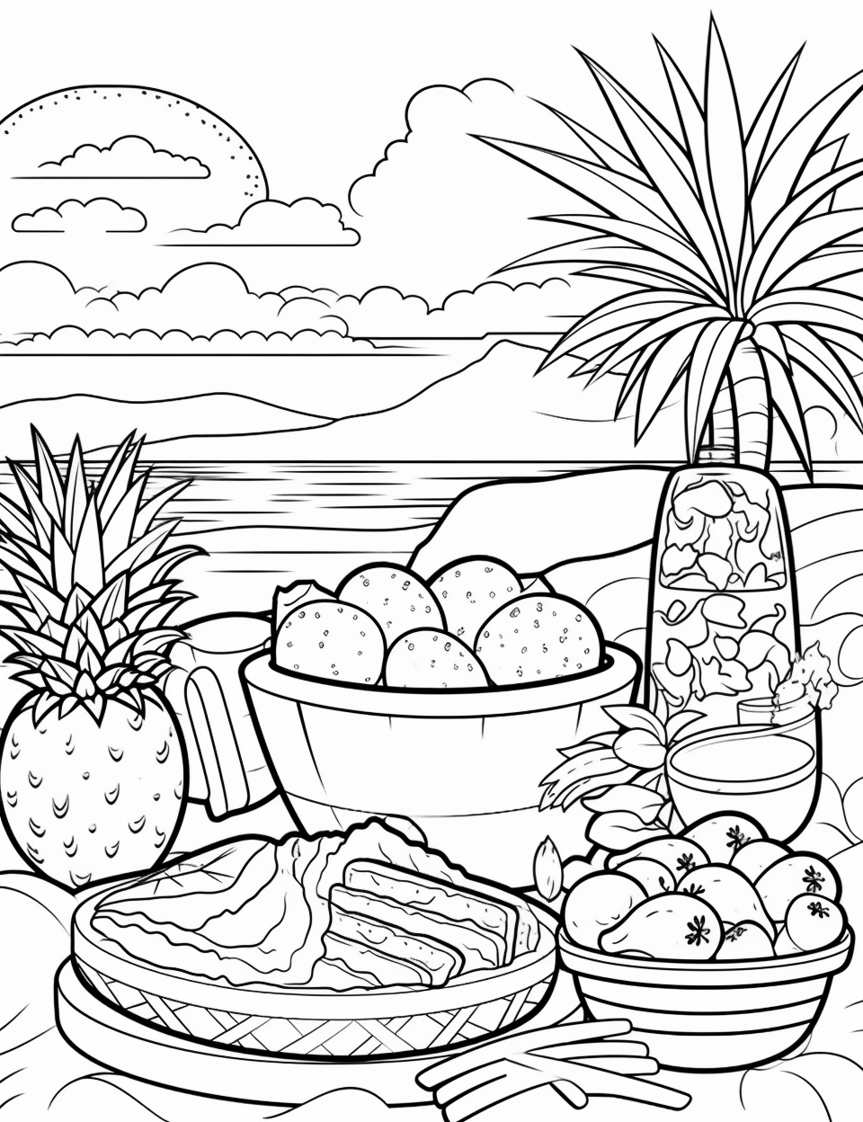 Color Craftables | Coloring Pages | Holiday - 4th of July - BBQ Picnic