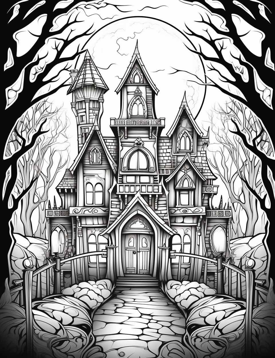 Color Craftables | Coloring Pages | Holiday - Halloween - Full Moon