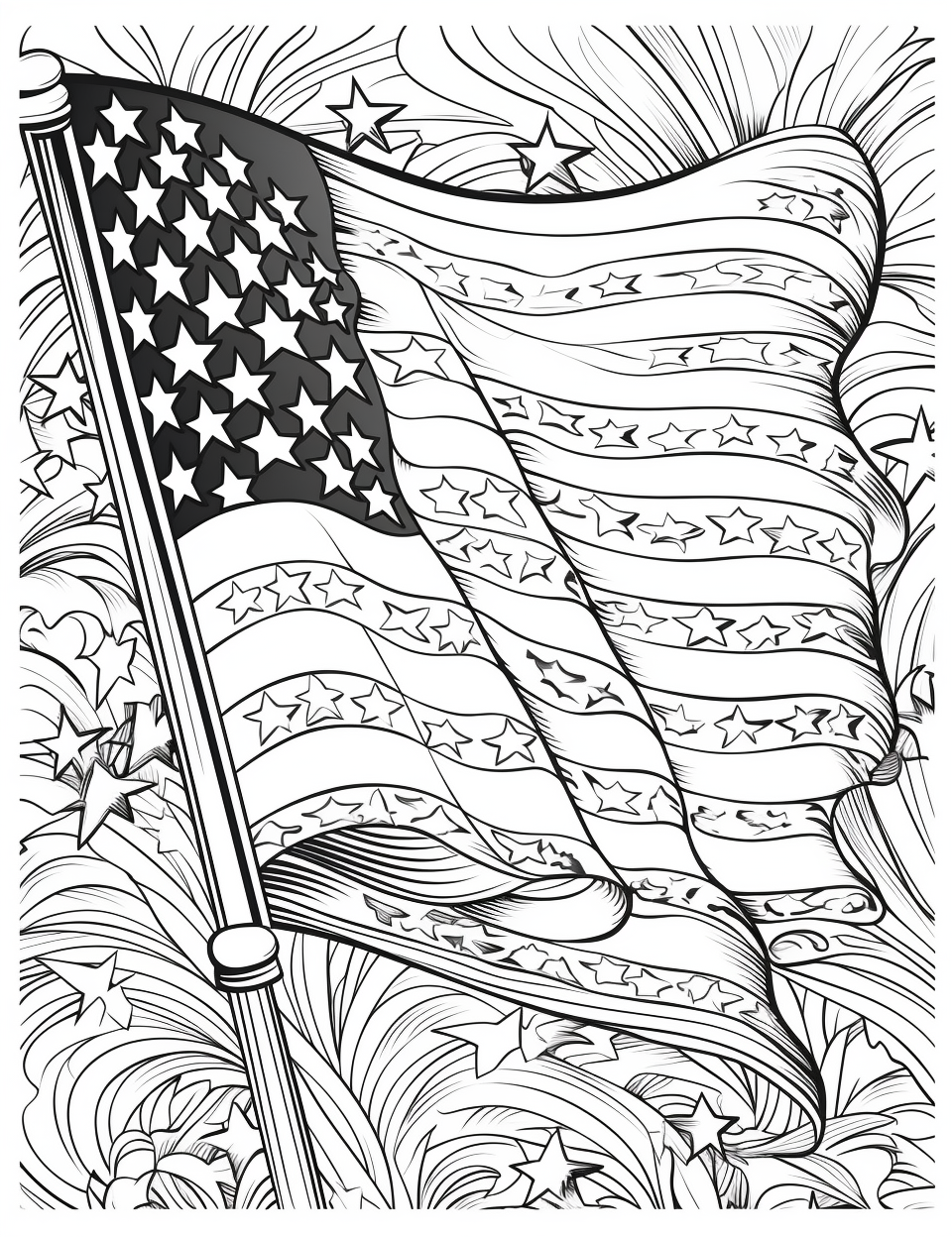 Color Craftables | Coloring Pages | Holiday - 4th of July - American Flag