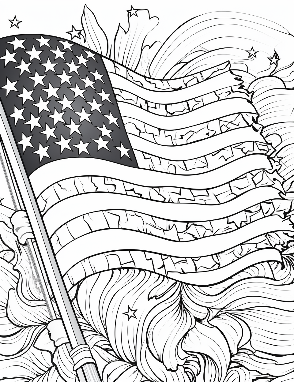 Color Craftables | Coloring Pages | Holiday - 4th of July - American Flag