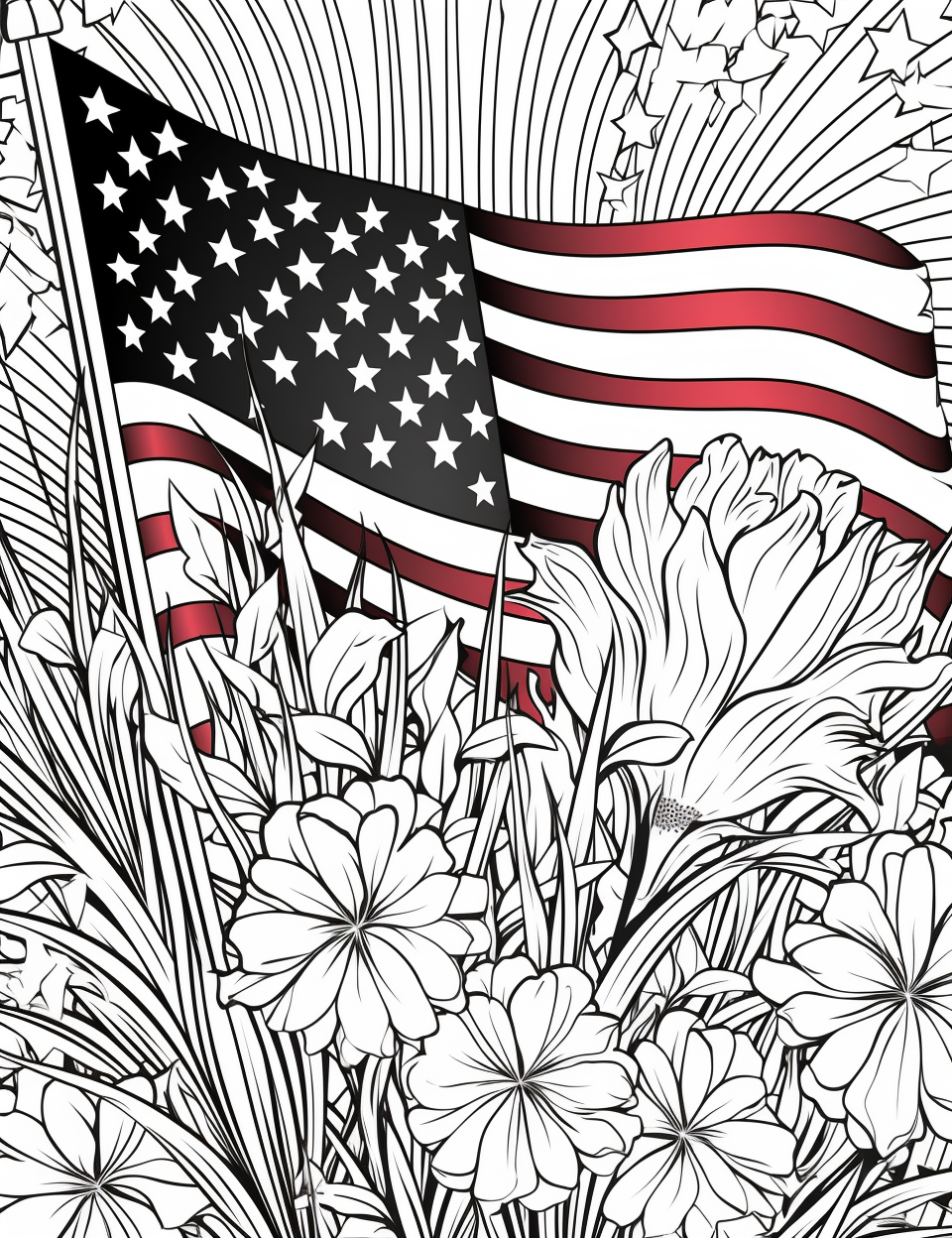 Color Craftables | Coloring Pages | Holiday - 4th of July - American Flag