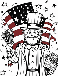 Color Craftables | Coloring Pages | Holiday - 4th of July - Uncle Sam