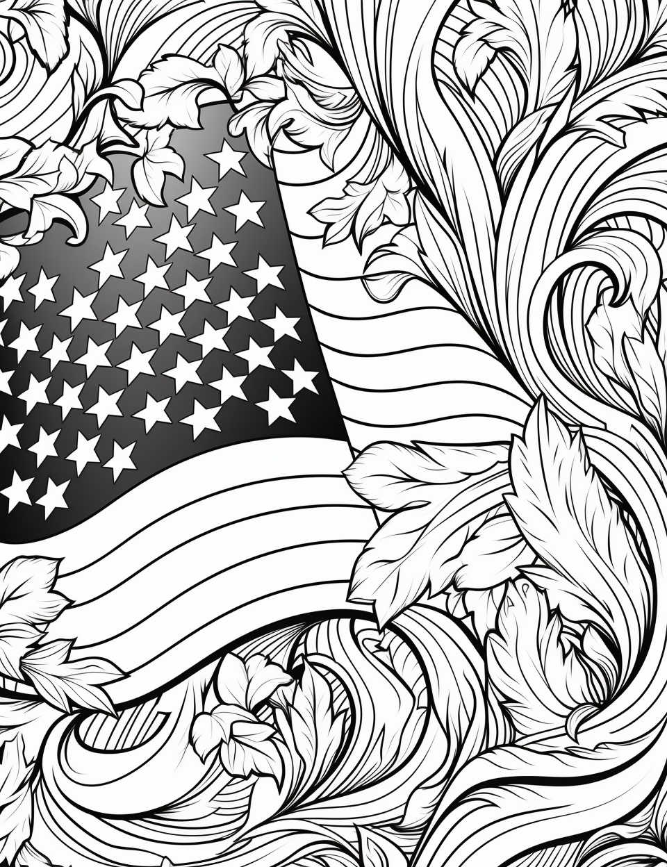 Color Craftables | Coloring Pages | Holiday - 4th of July - American Flag