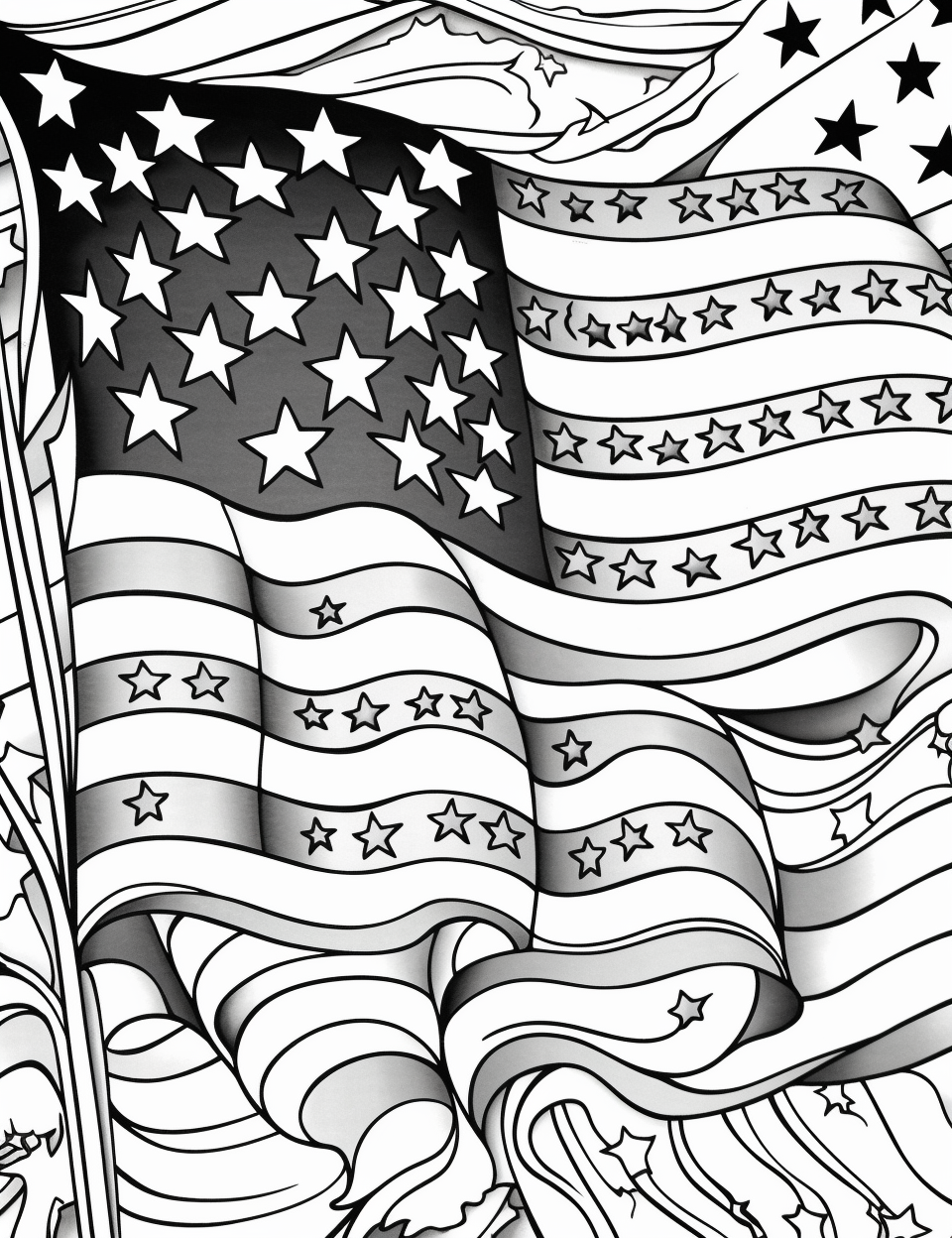 Color Craftables | Coloring Pages | Holiday - 4th of July - American Flag