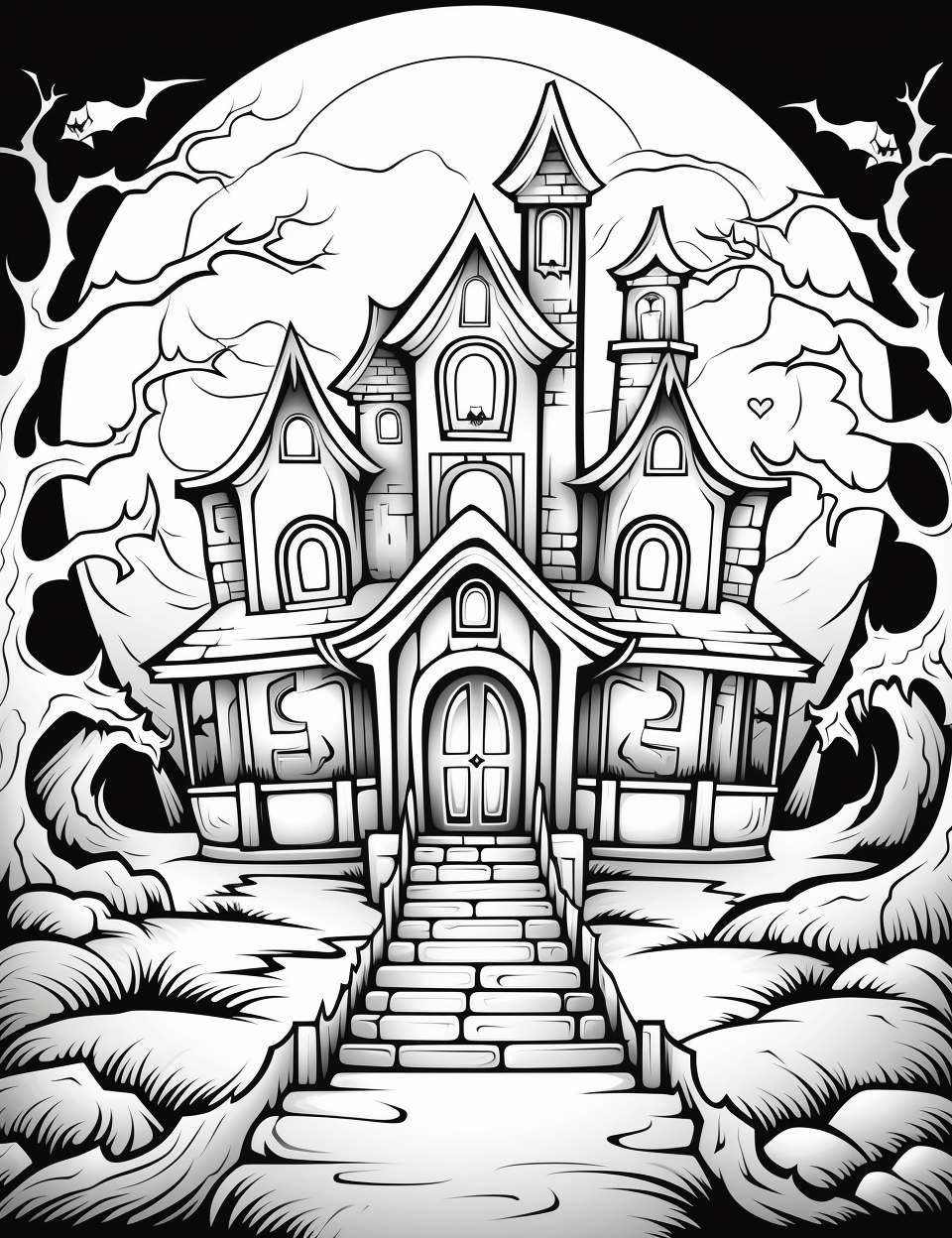 Color Craftables | Coloring Pages | Holiday - Halloween - Full Moon