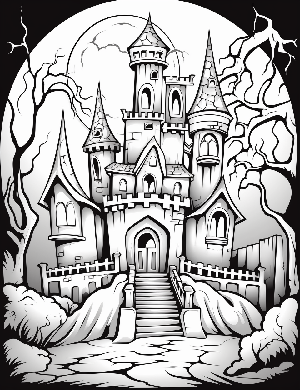 Color Craftables | Coloring Pages | Holiday - Halloween - Full Moon