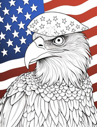 Color Craftables | Coloring Pages | Holiday - 4th of July - Bald Eagle