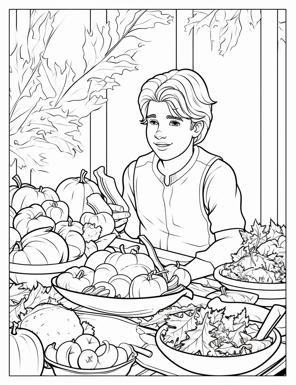 Color Craftables | Coloring Pages | Holiday - Thanksgiving - Family Dinner