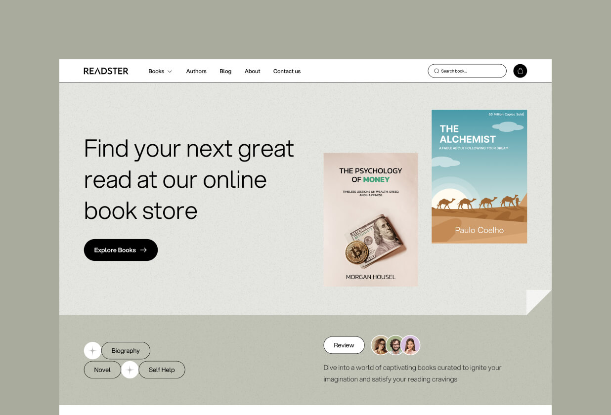 Readster - Bolt Webflow HTML website template