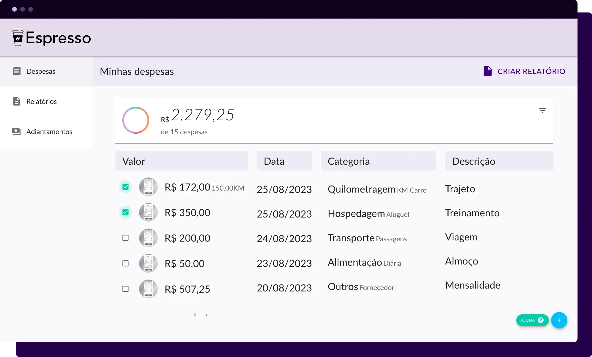Espresso App | Plataforma de Gestão de Despesas Corporativas