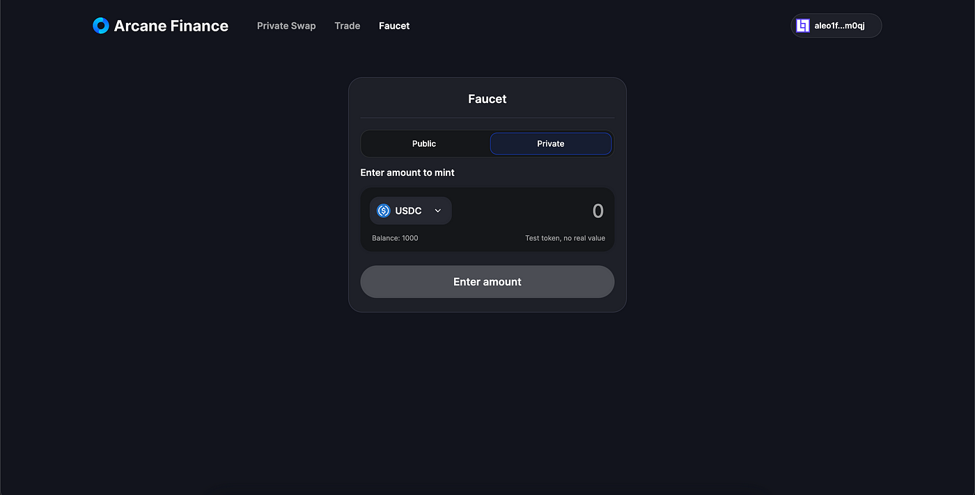 How to make private swaps in Arcane Finance using Leo Wallet - Sep 18, 2021 - Core - Webflow ...