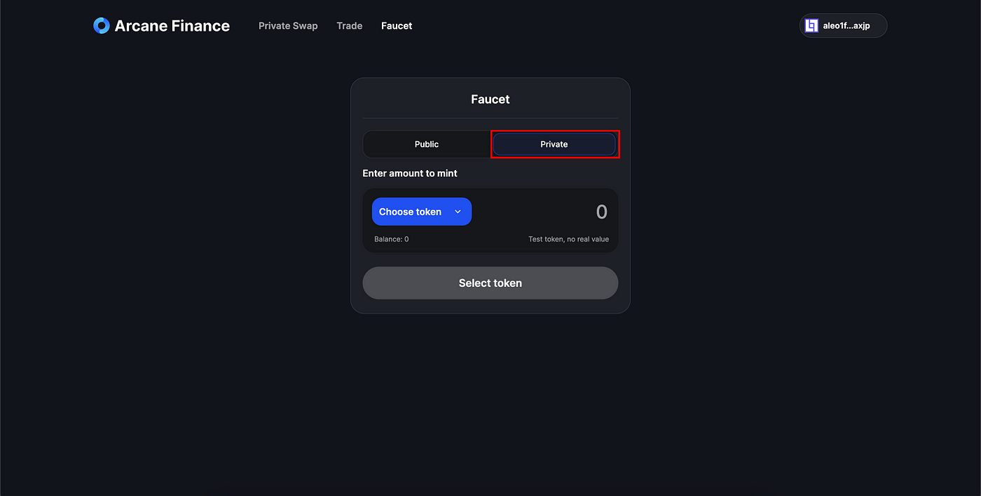 How to make private swaps in Arcane Finance using Leo Wallet - Sep 18, 2021 - Core - Webflow ...