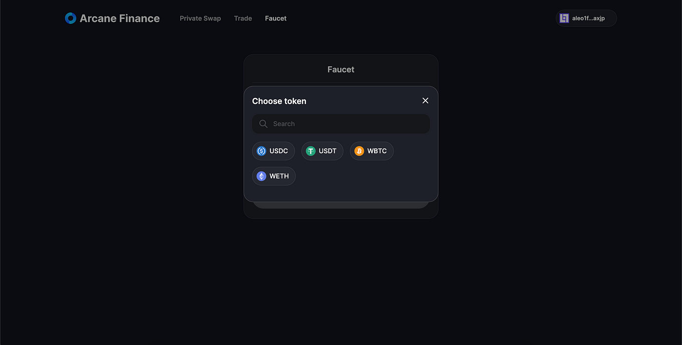 How to make private swaps in Arcane Finance using Leo Wallet - Sep 18, 2021 - Core - Webflow ...