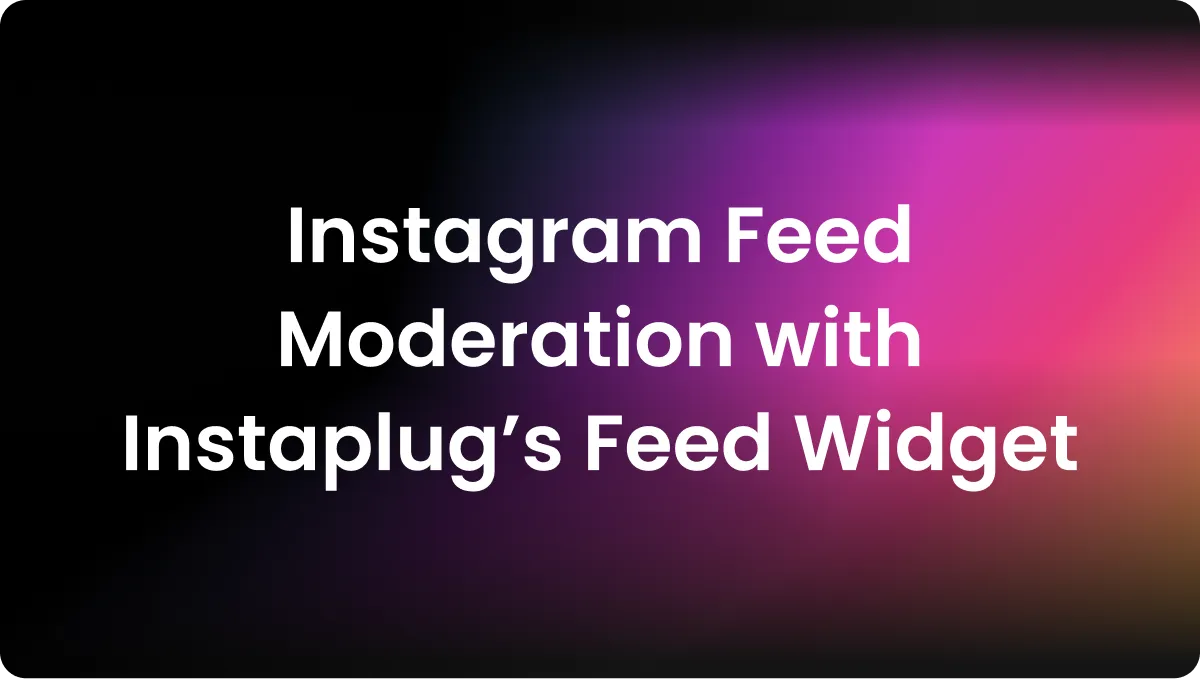 Instagram Feed Moderation with Instaplug’s Feed Widget