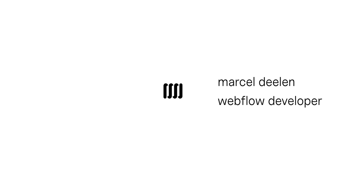 marcel deelen — webflow developer