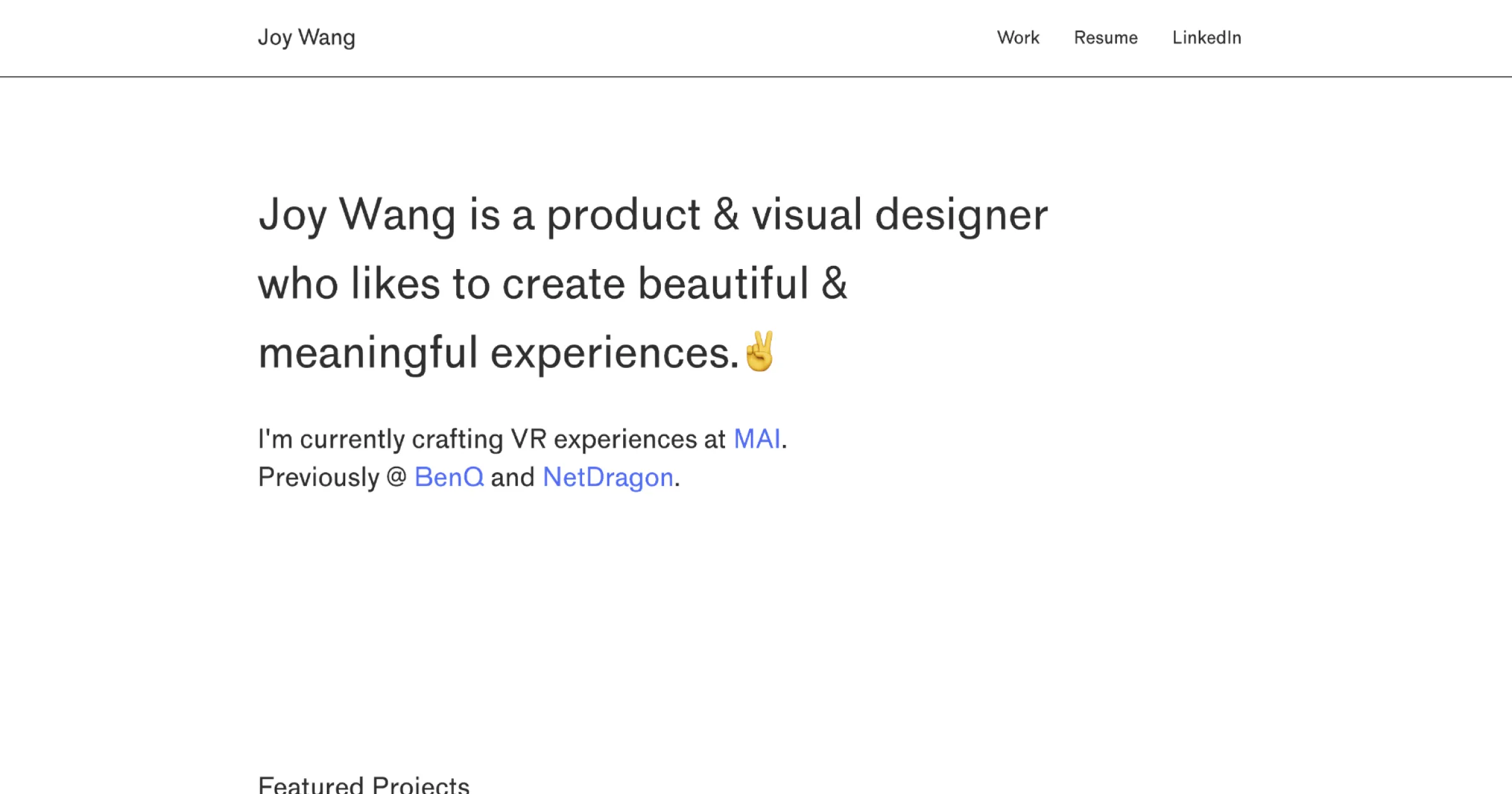 Joy Wang — Product designer