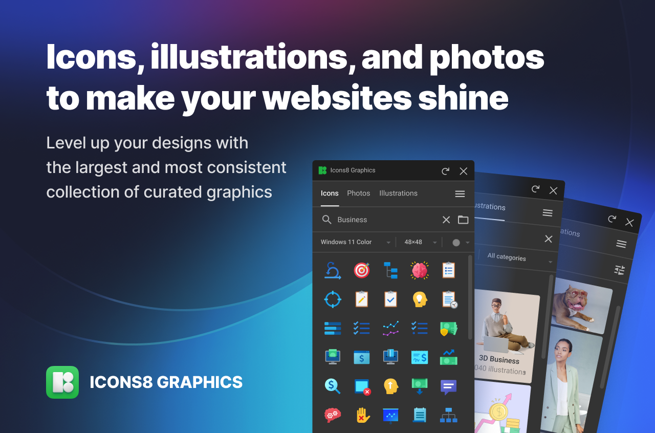 Icons8 Graphics & Webflow Integration - Webflow Apps