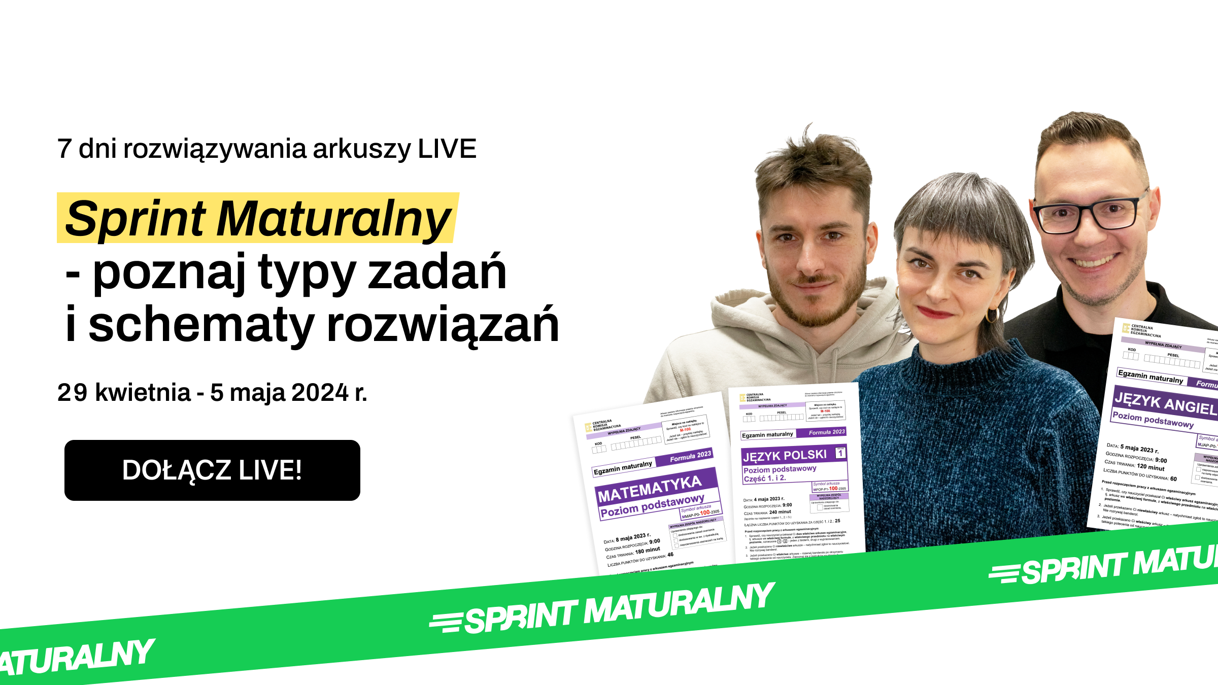 Sprint Maturalny - poznaj schematy rozwiązań na maturę!
