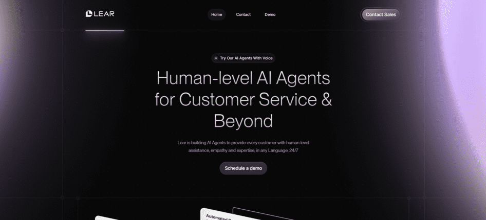 Lear AI | Human-level AI agents for customer service and beyond