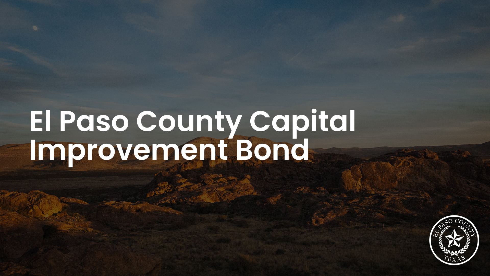 El Paso County Capital Improvement Bond | El Paso County